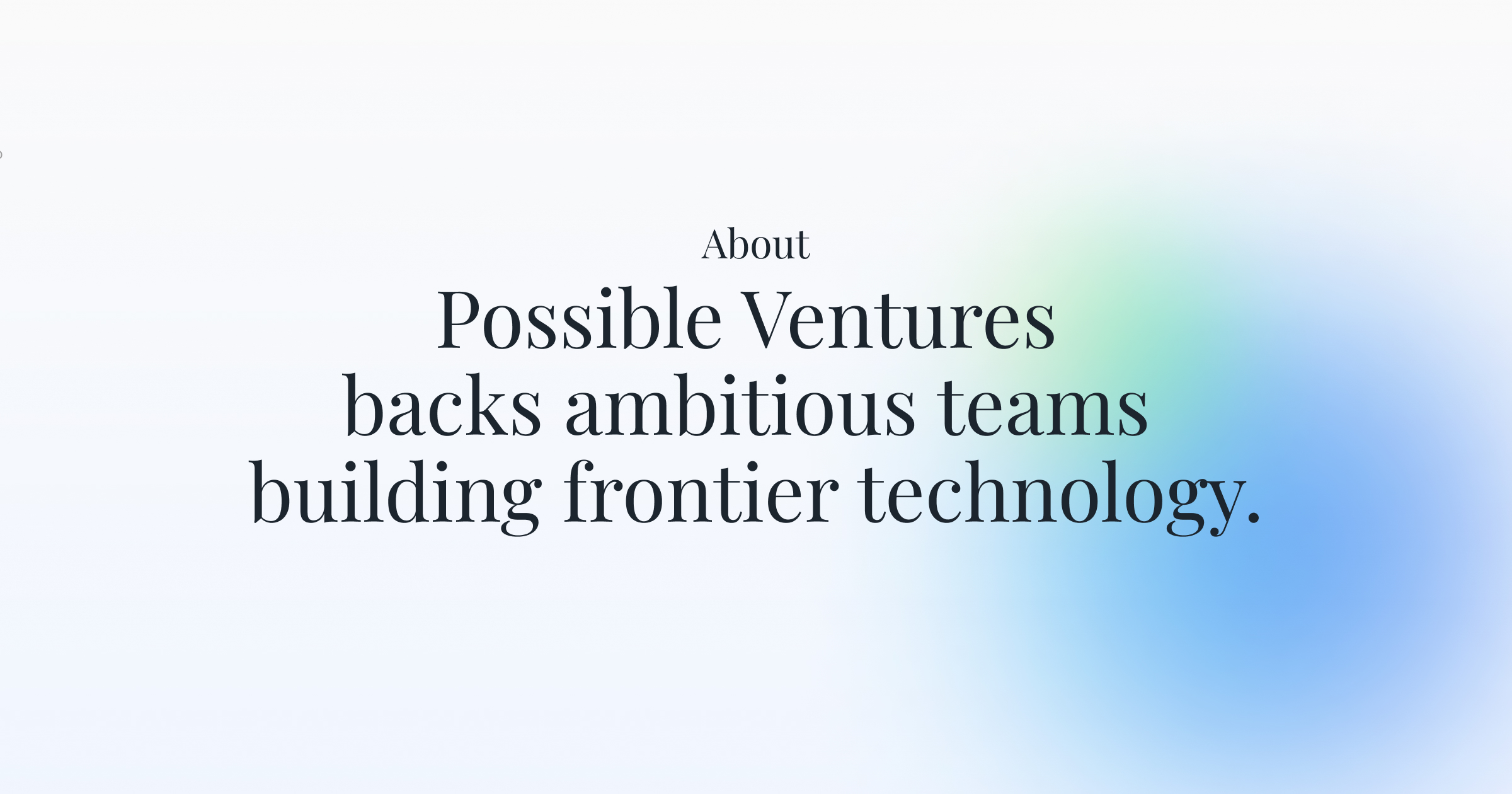 Possible Ventures - About
