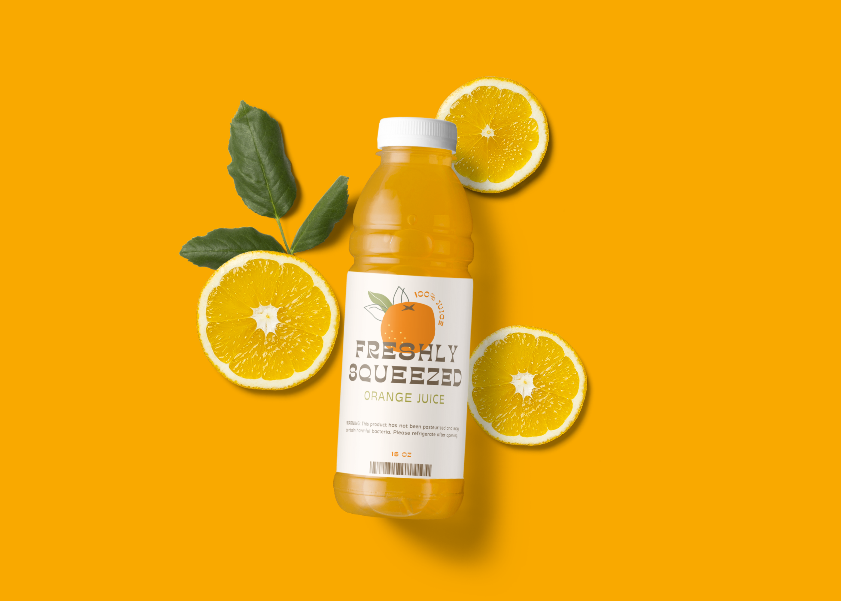 Orange Juice Bottle Label