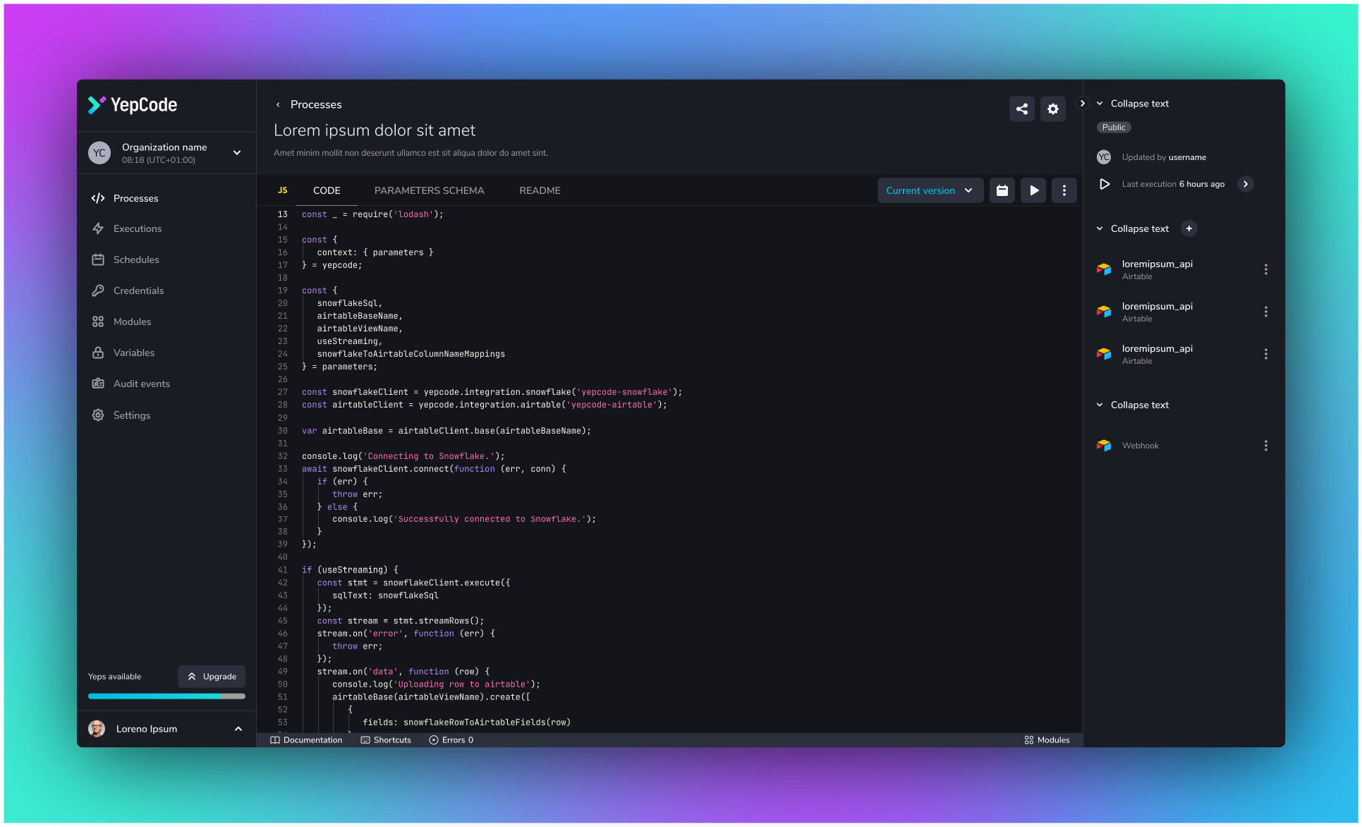 No limits connecting your services and APIs - YepCode