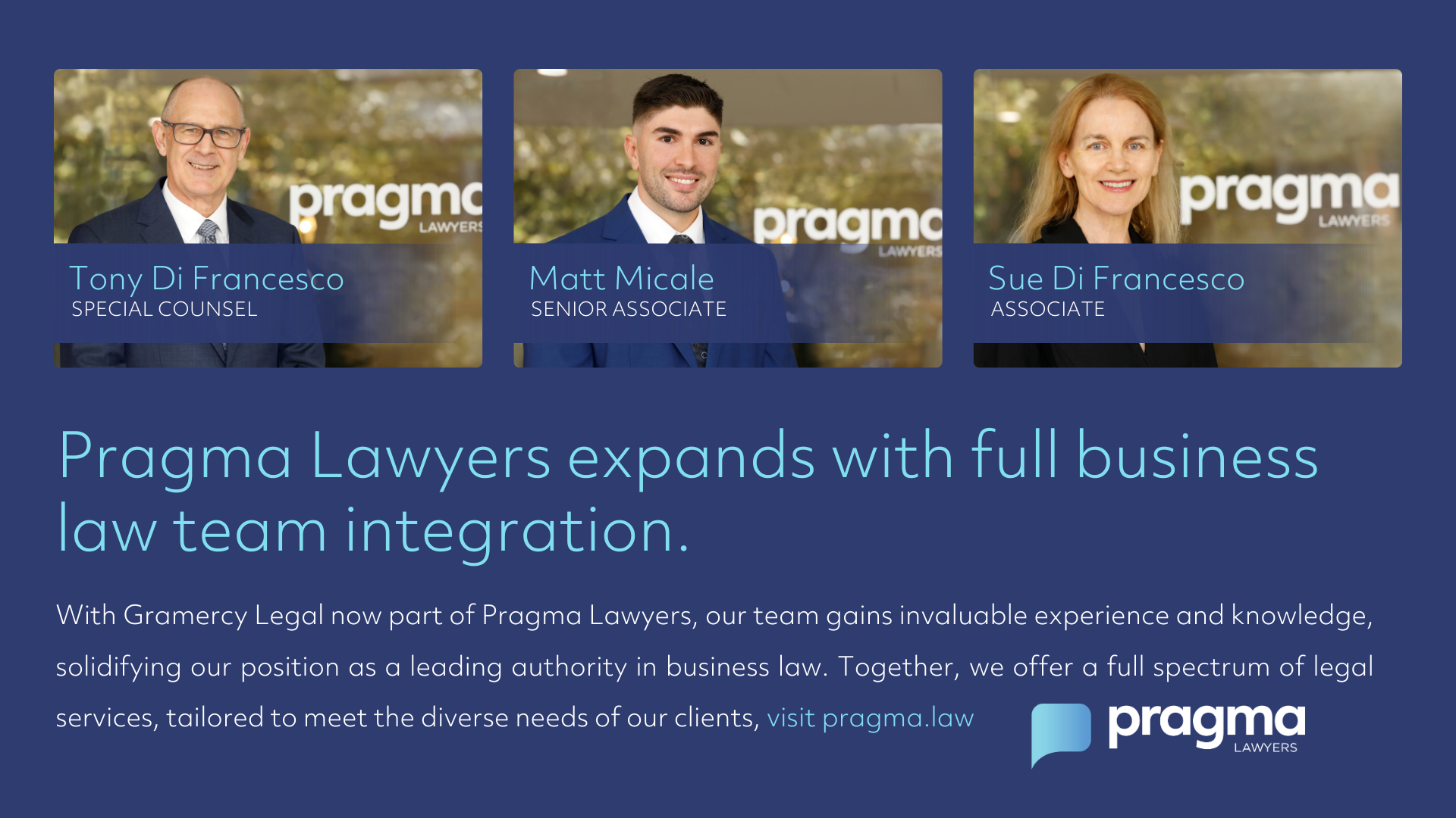 Pragma Lawyers expands with full business law team integration | Pragma ...
