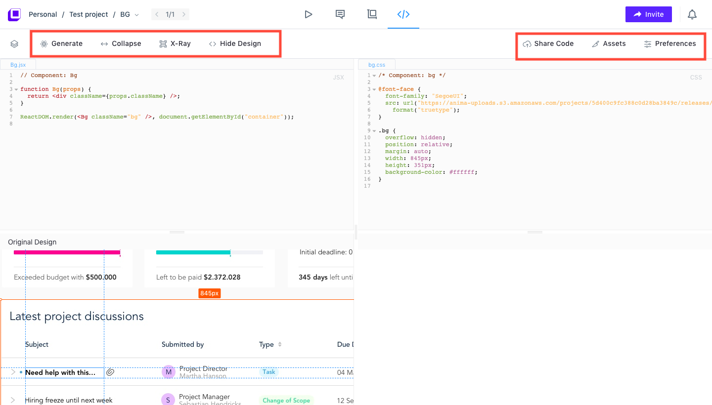 Anima 4- Turn your Sketch files into React code
