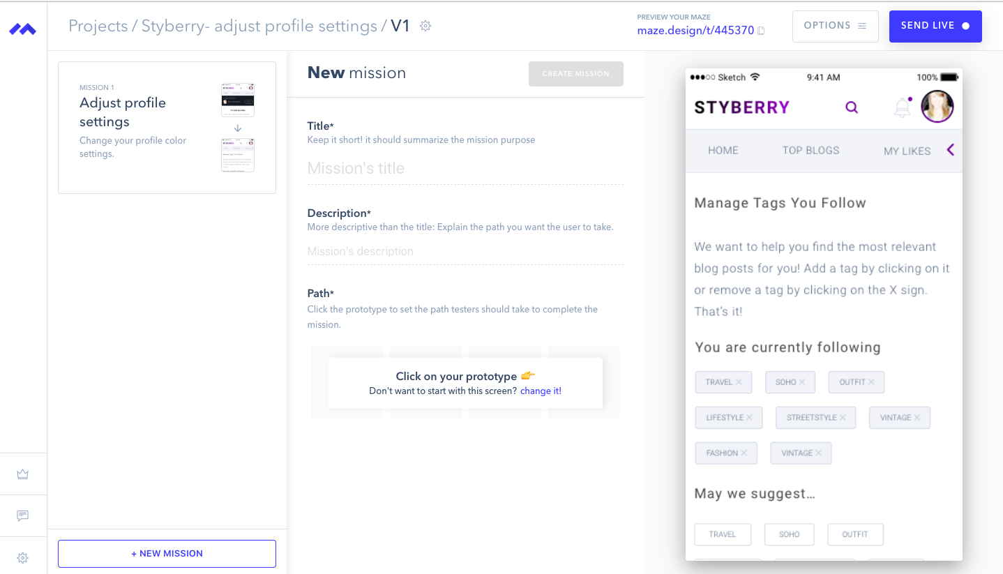 How to set up remote user testing with Maze