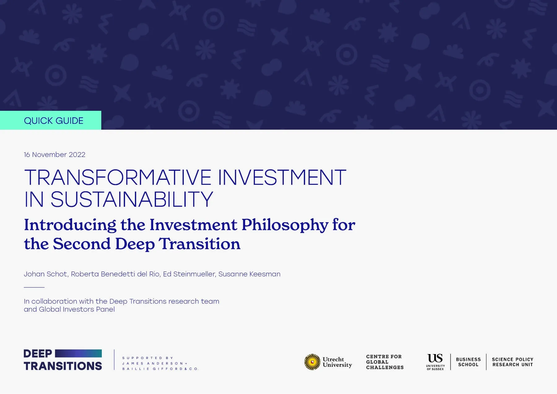 Transformative Investment