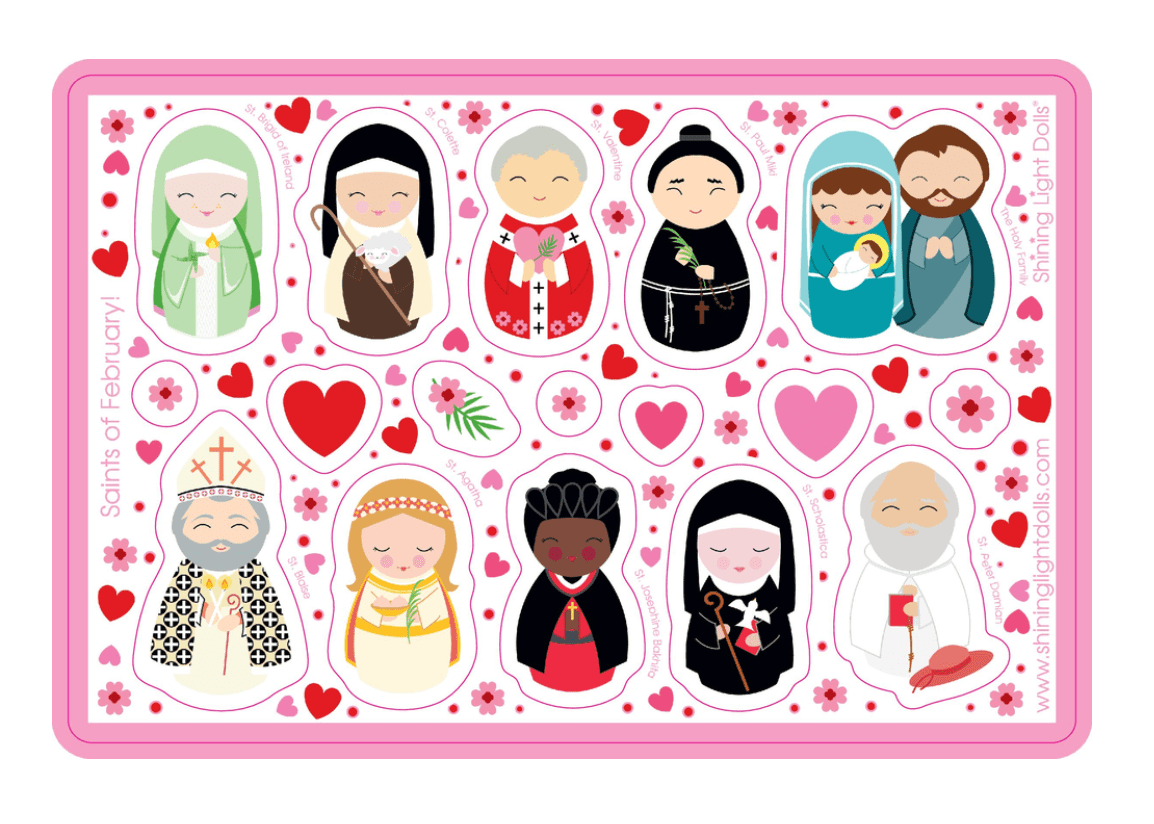 Saints of the February Sticker Sheets | Shop