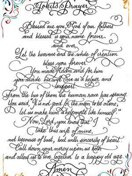 Tobit's Prayer - Classic calligraphy (Print) | Shop