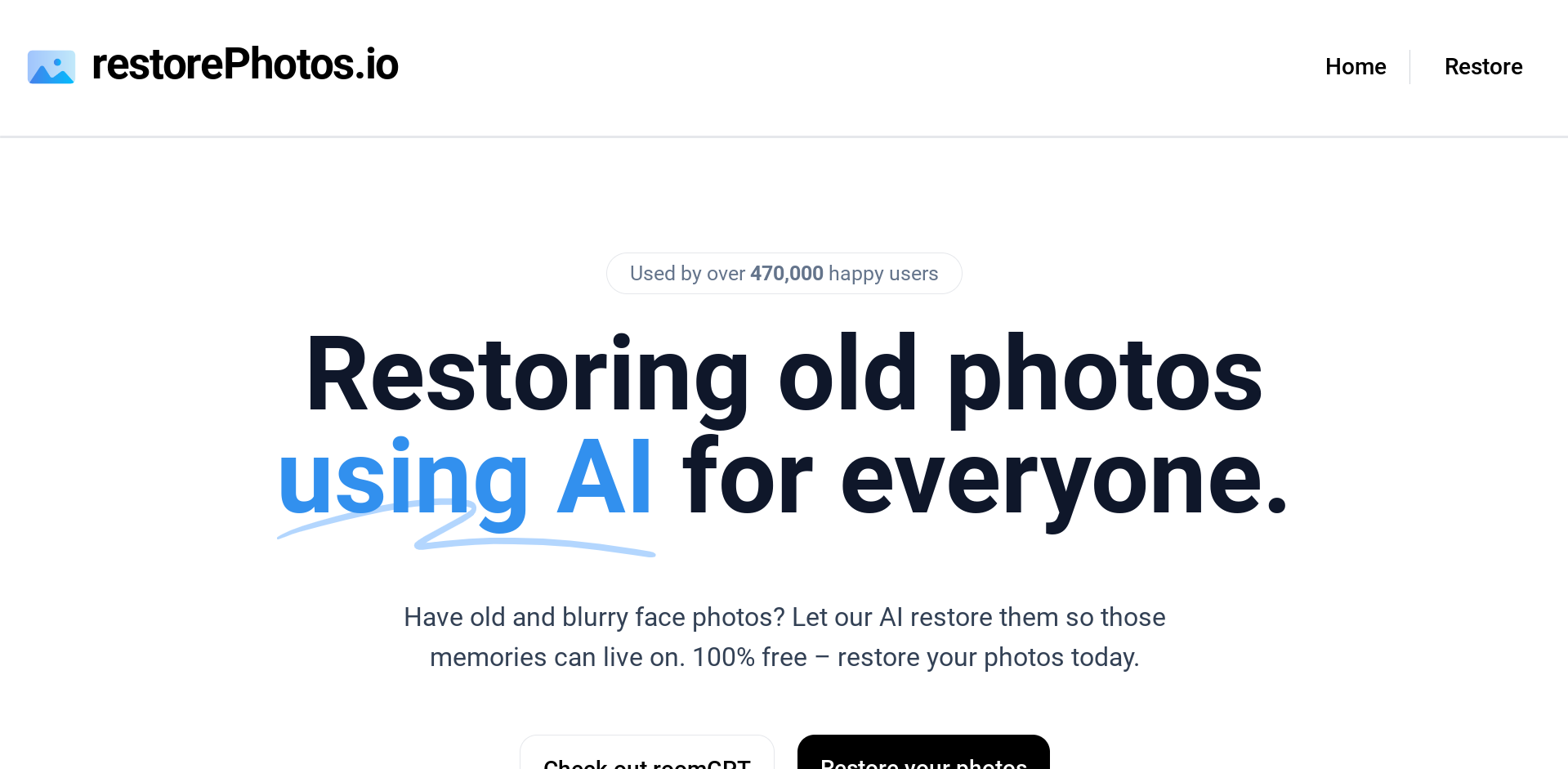 Restore Photos With Restorephotos.io
