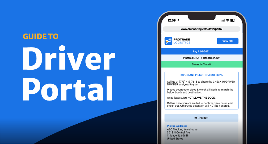 Tracking Updates Made Easy With Our Driver Portal - Protrade Logistics