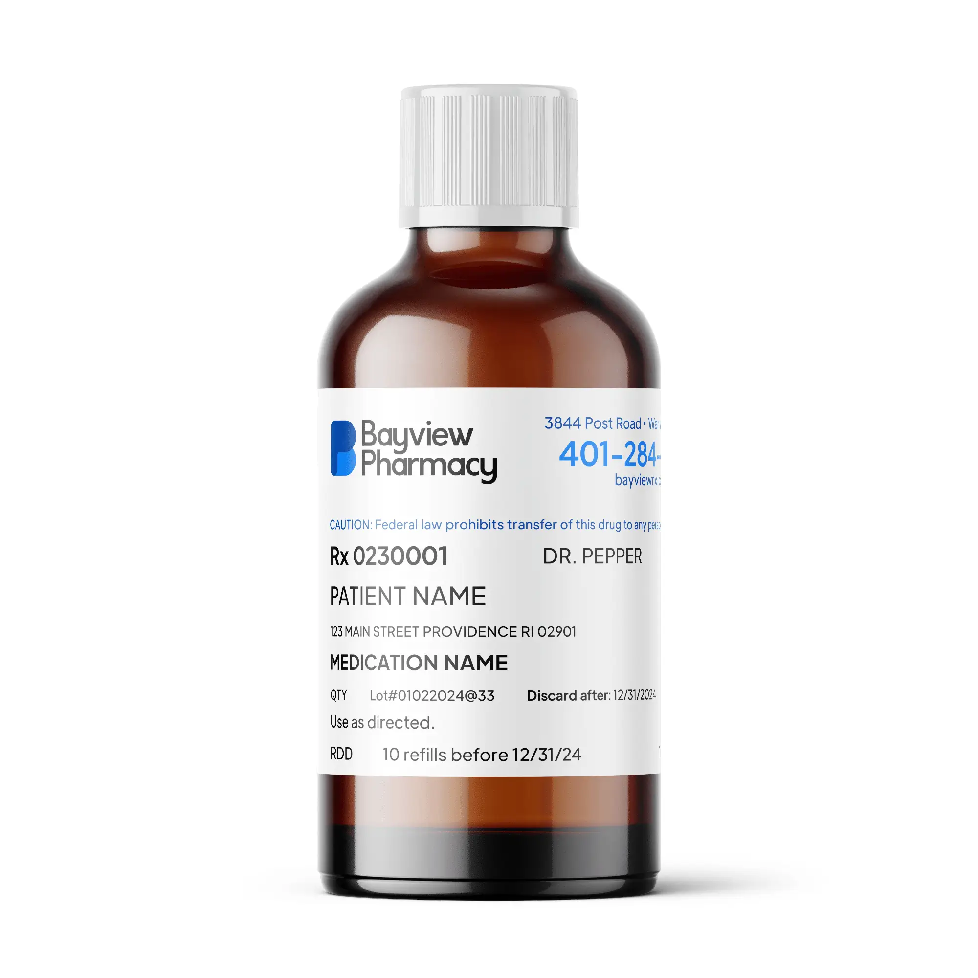 Prazosin HCl 1 mg/ml Oral Liquid | Formulas | Bayview Pharmacy