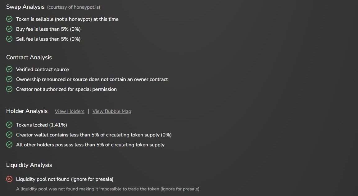 Token Sniffer: smart contracts will hold no more secrets for you! - Summit