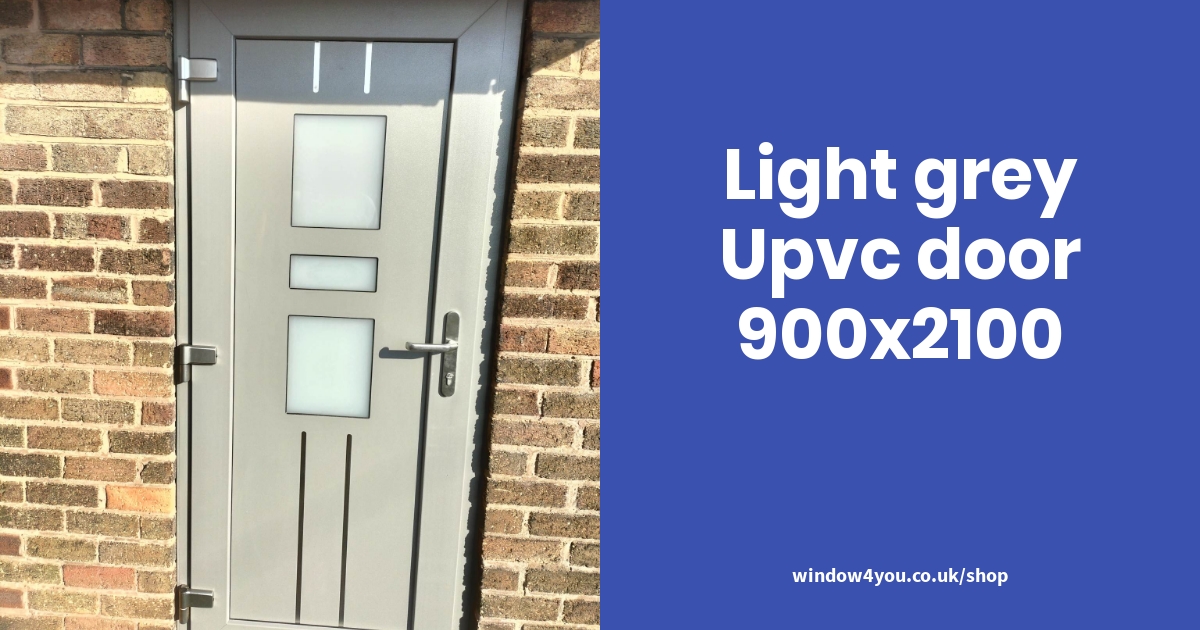 Light grey Upvc door 900x2100