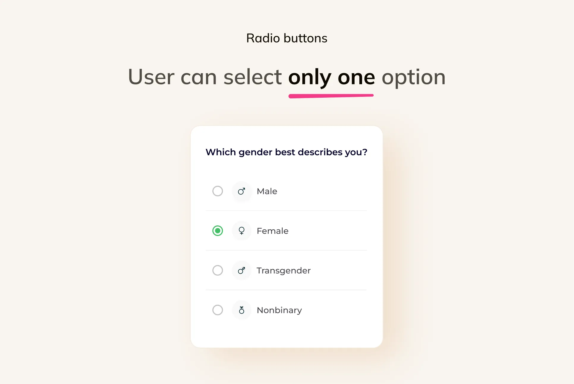 Understanding checkboxes, radio buttons, and toggle switches