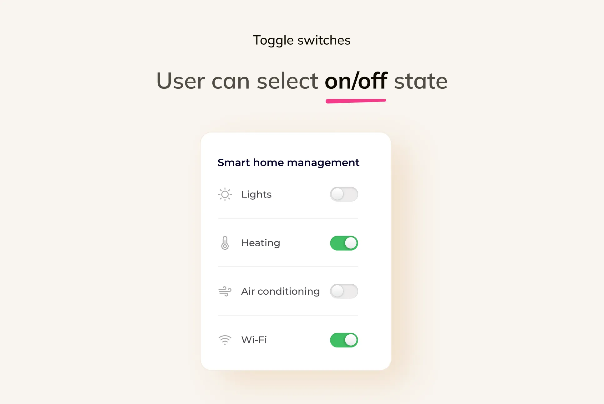 Understanding checkboxes, radio buttons, and toggle switches