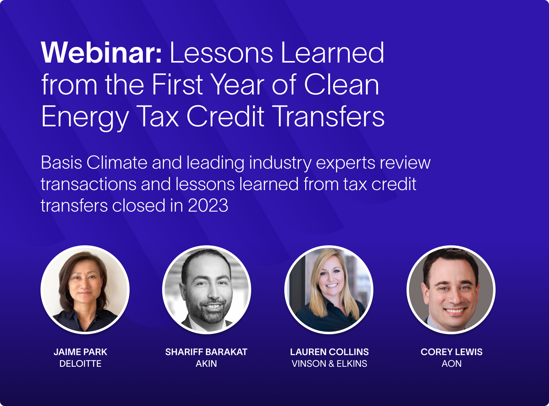 Basis Webinar: Lessons Learned from the First Year of Clean Energy Tax ...