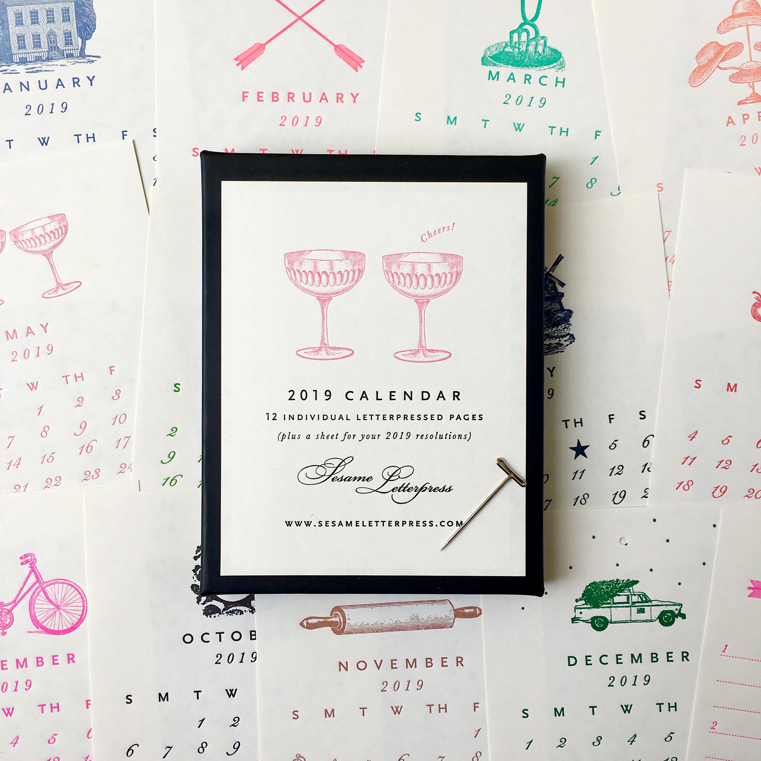 2019 Boxed Calendars are here! — Journal — Sesame Letterpress & Design