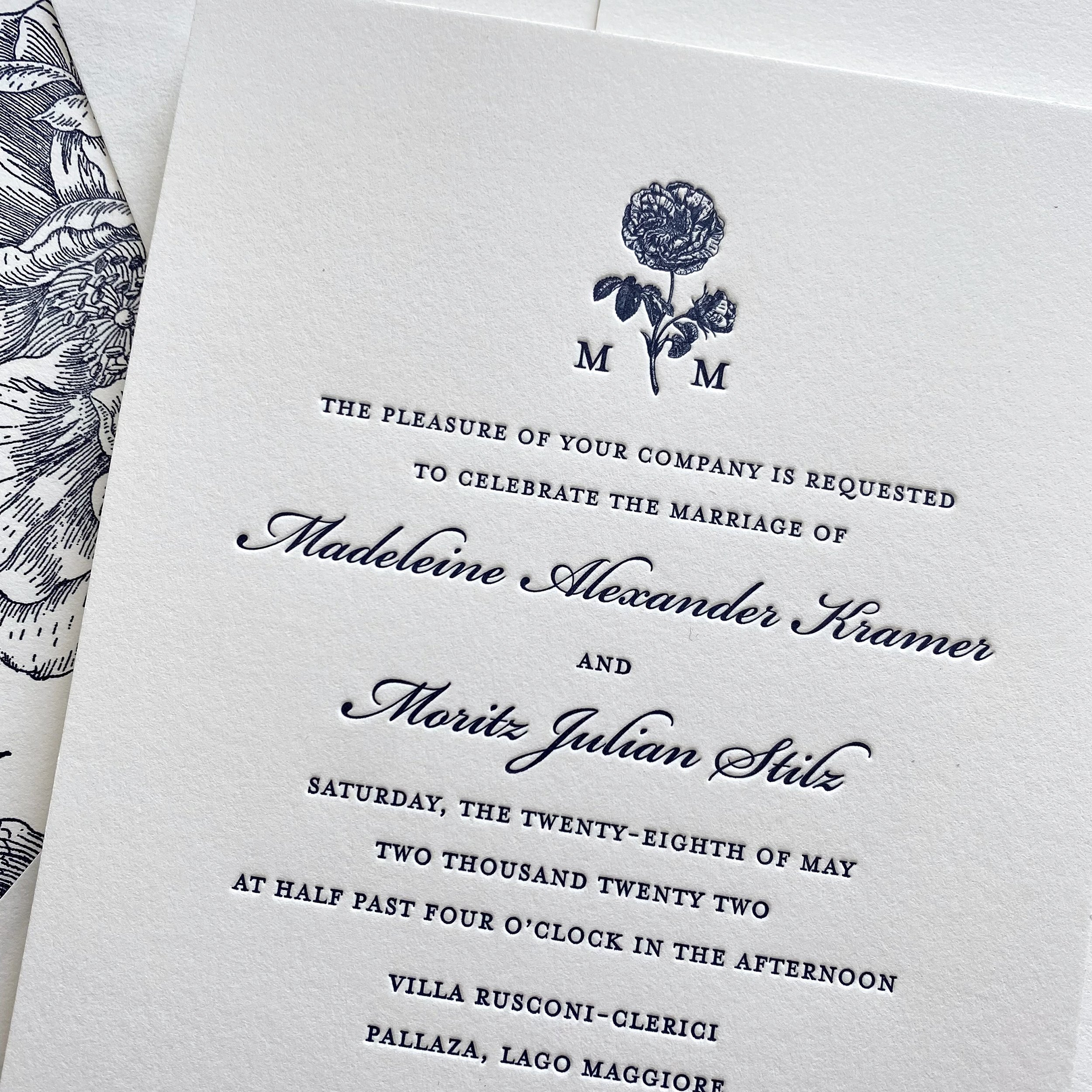 Floral Italian Wedding — Journal — Sesame Letterpress & Design