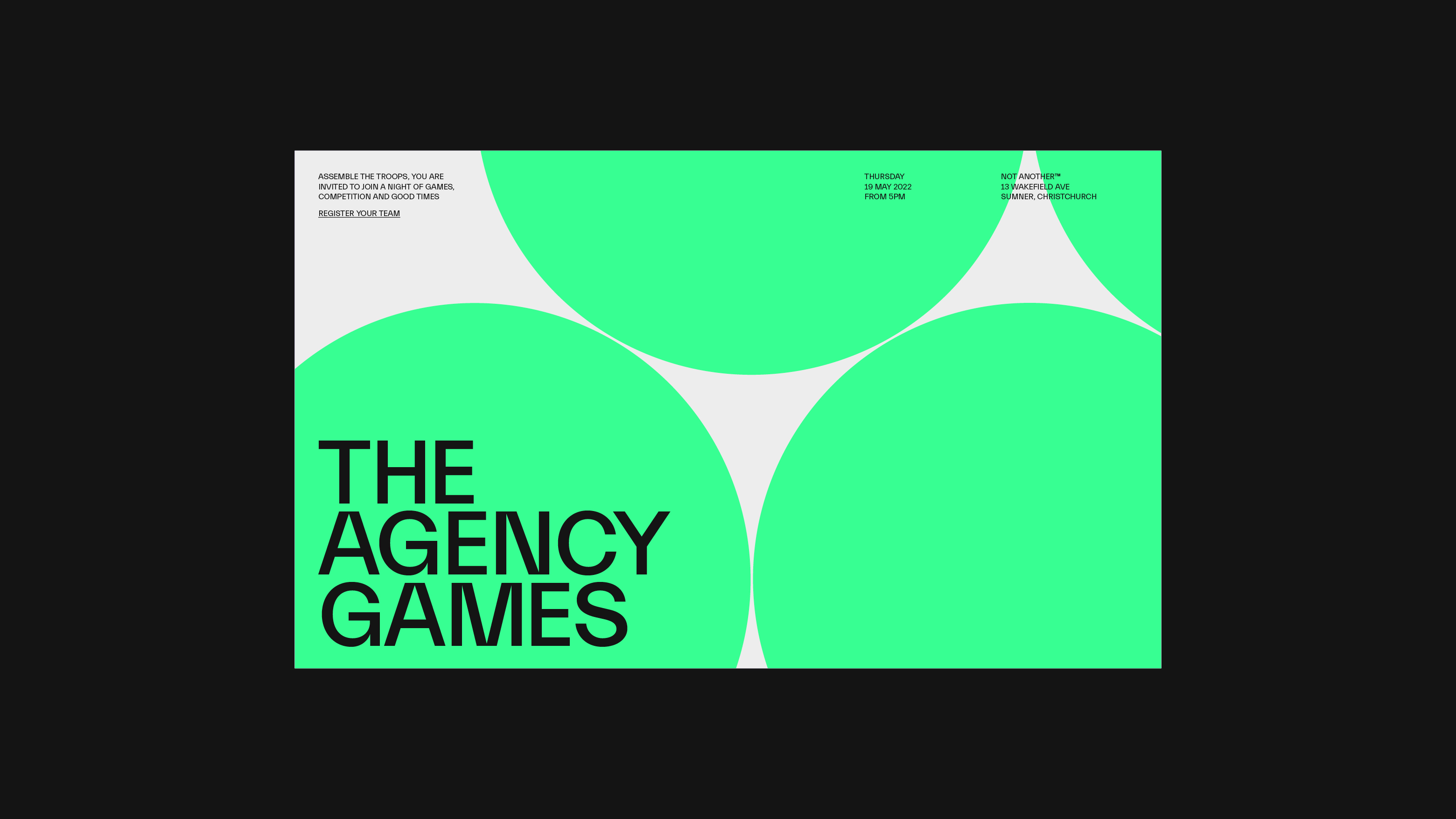 The Agency Games by Not Another™