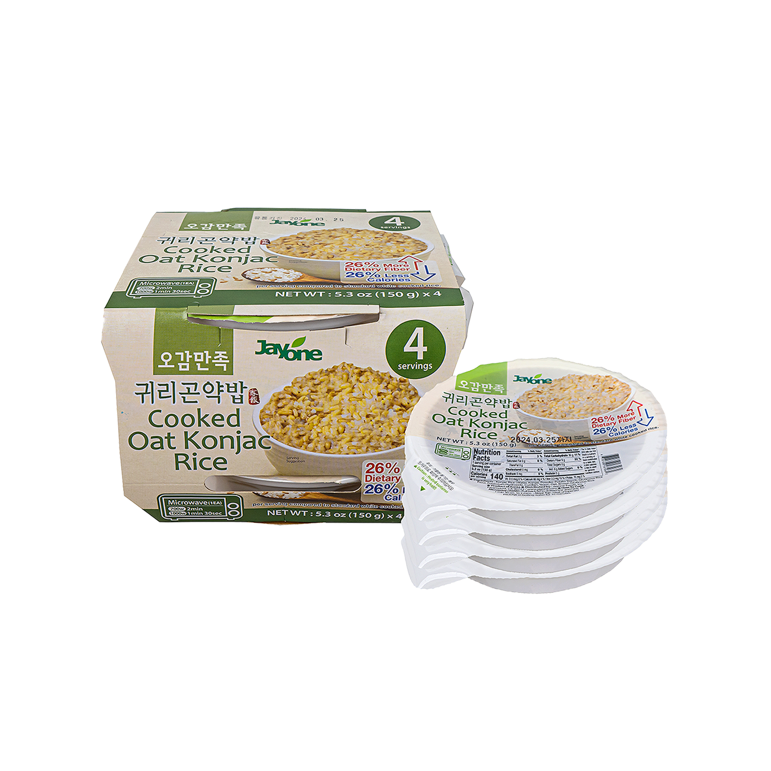 Cooked Oat Konjac Rice