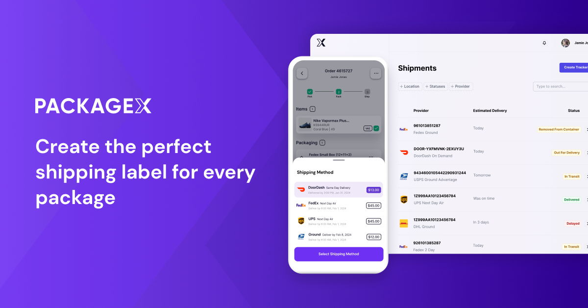 Ship App | Generate Package Shipping Labels | PackageX