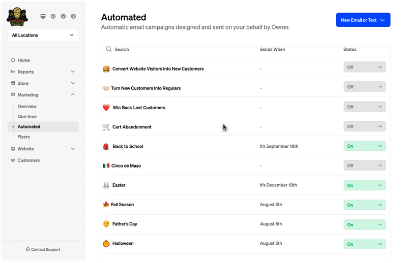 Automatic Marketing for Restaurants | Owner.com