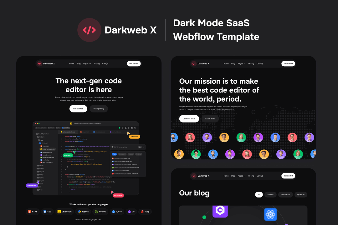 Checkout - Darkweb X - Webflow Ecommerce website template