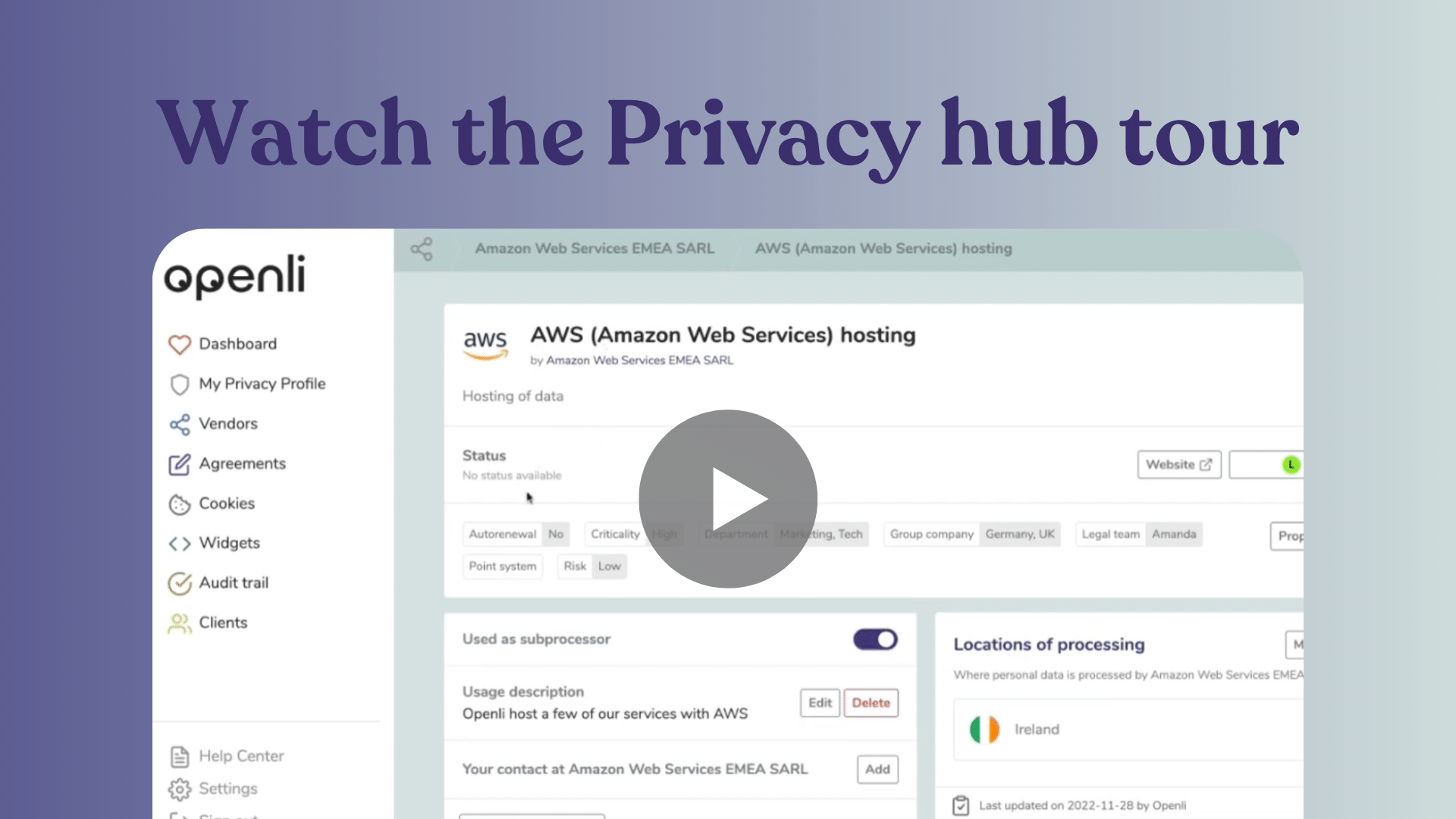 Privacy Hub Tour | Product tutorial
