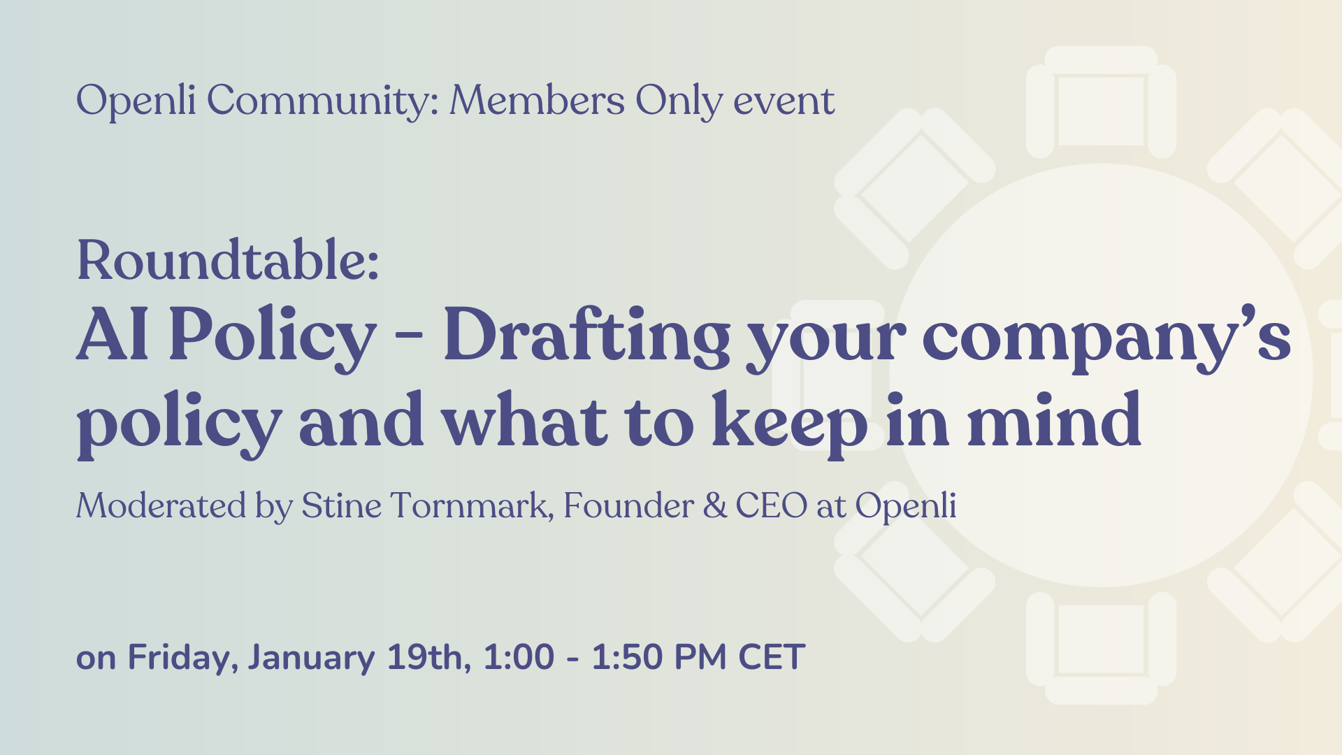 AI Policy - Drafting and what to keep in mind | Roundtable | Openli Event