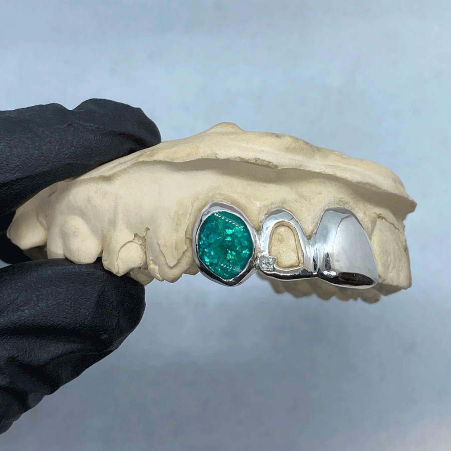 Enamel 3 Piece with Stone | Pearl Set Studio - Grillz