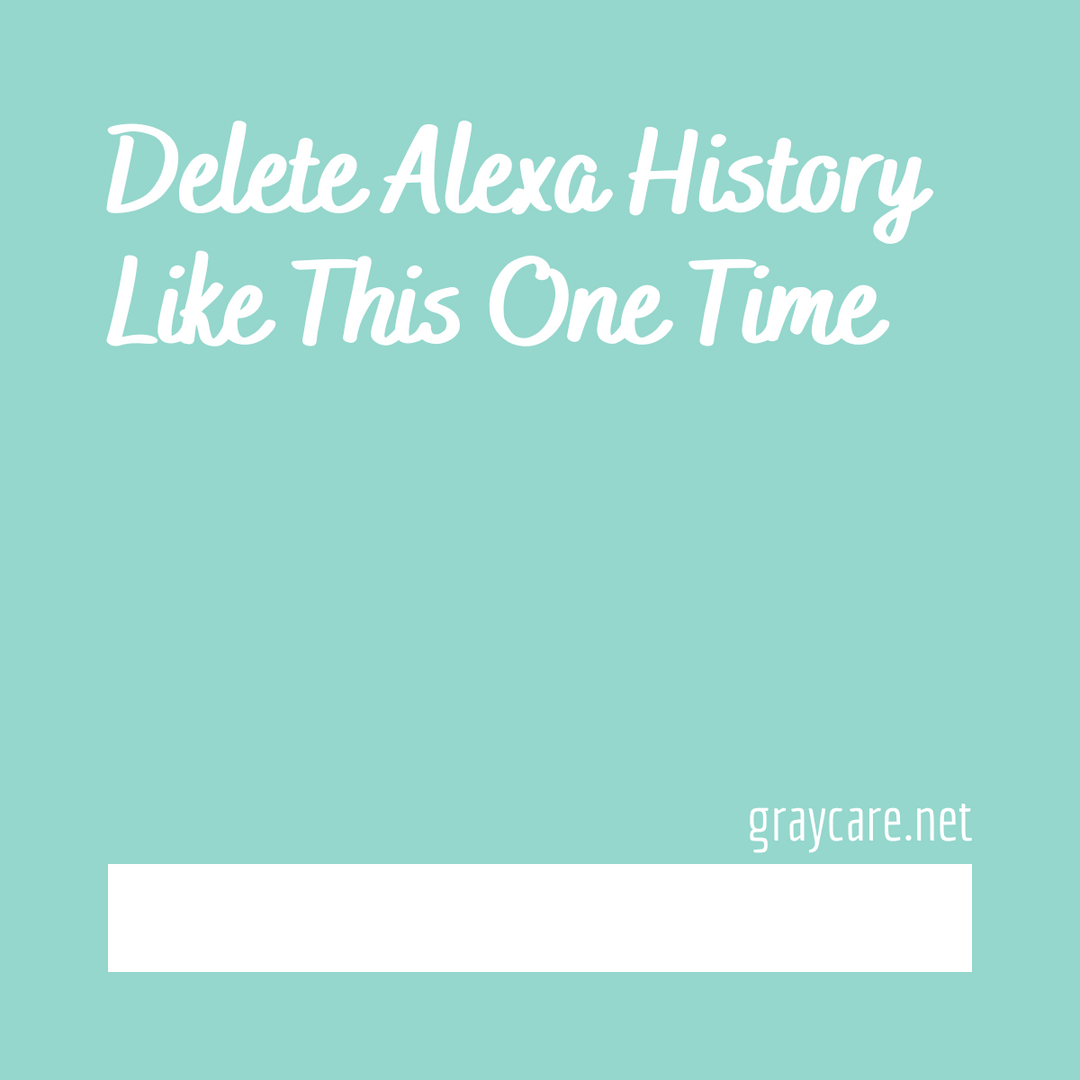 Delete Alexa History from Alexa App EZ | Graycare