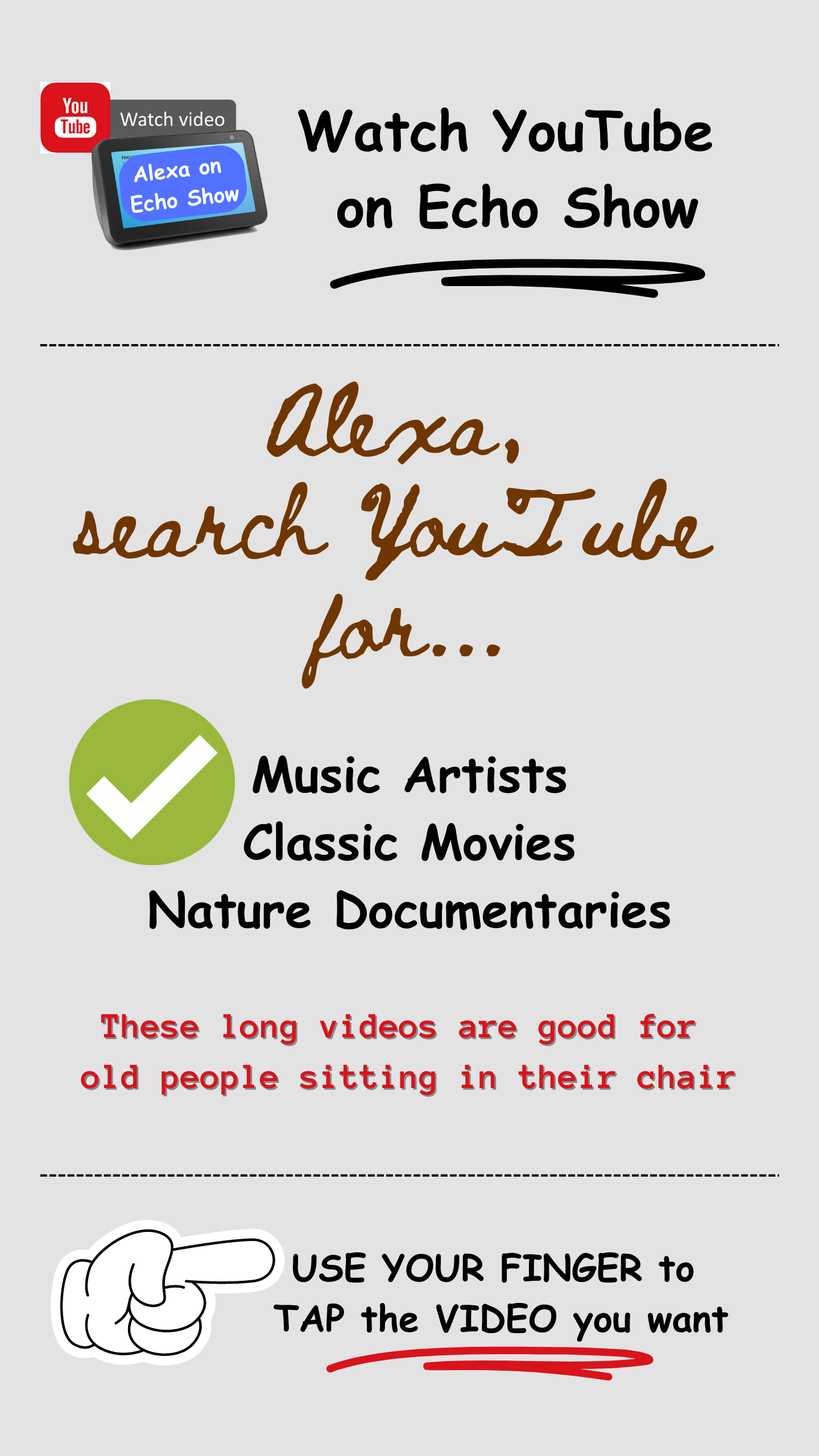 "Echo, Watch YouTube" Voice Commands to Find Videos | Graycare