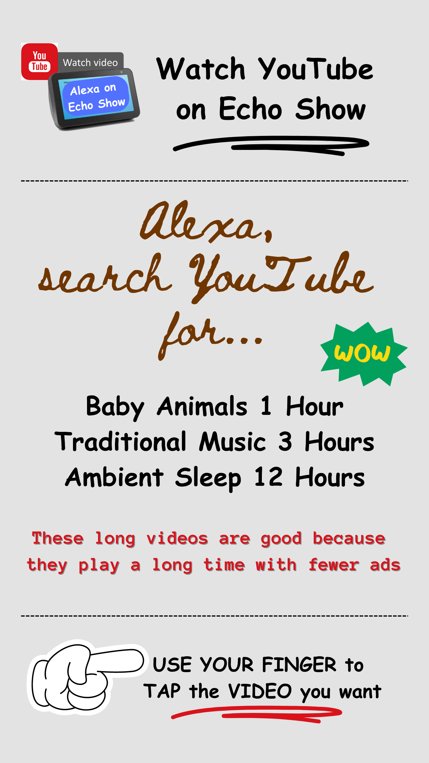 "Echo, Watch YouTube" Voice Commands to Find Videos | Graycare