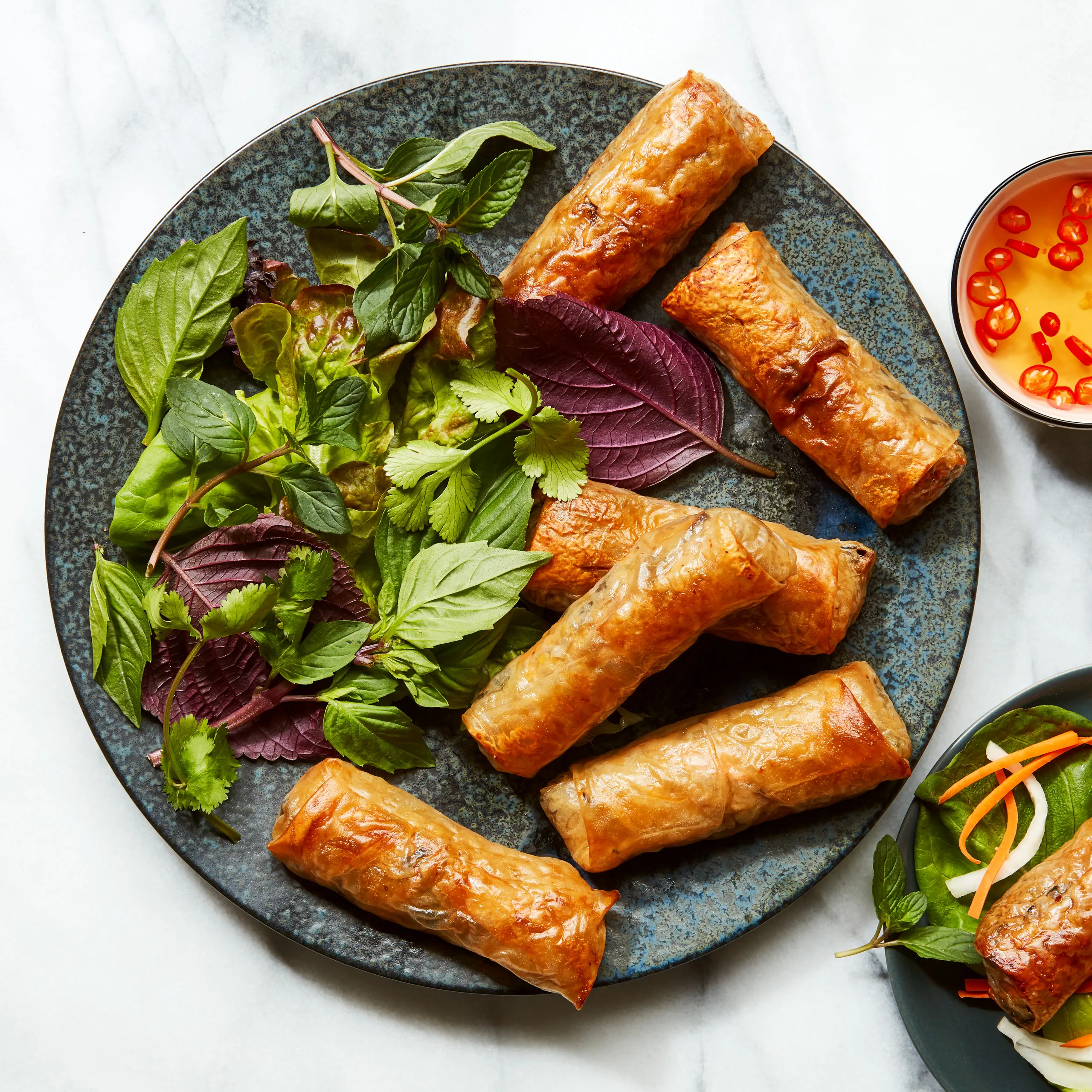 Super Crispy Oil Free Satay Spring Rolls - Recipe - Natural Nourishment