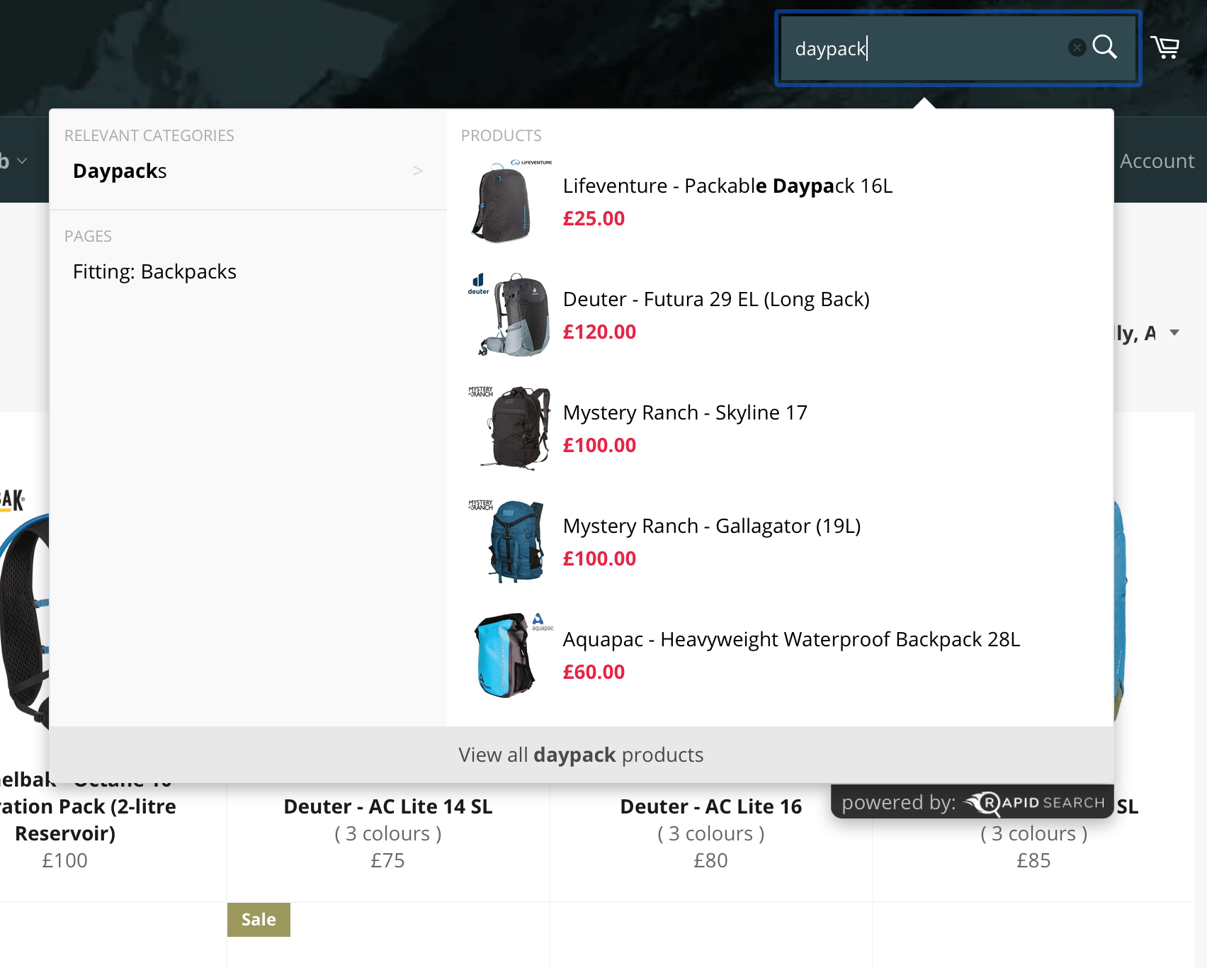 Rapid Search - AI-Powered Search and Filter for Shopify Stores