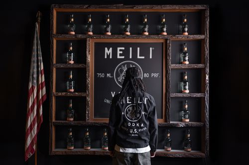Meili Crew Jacket Black - Authentic Meili Vodka Merchandise