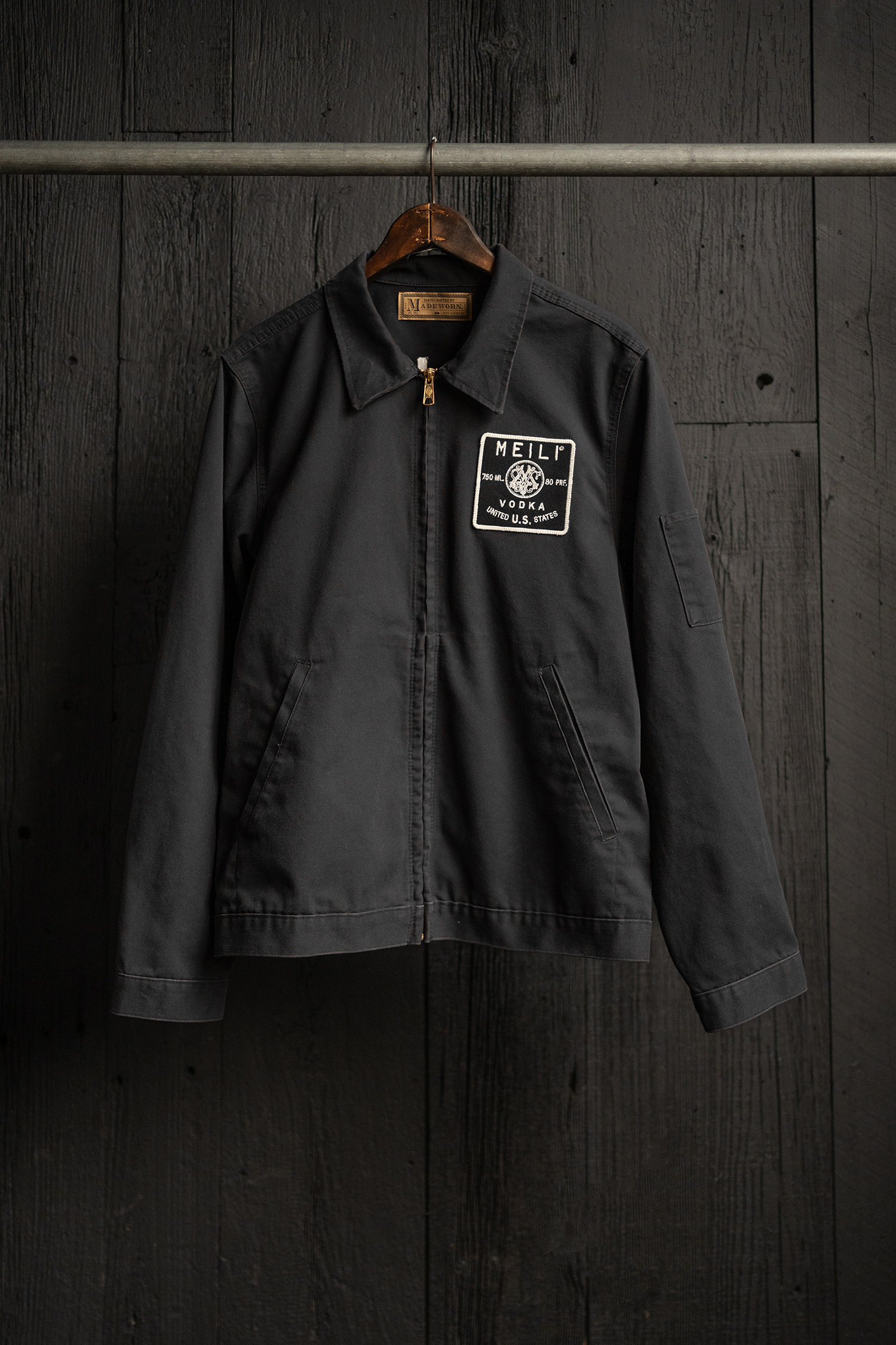 Meili Crew Jacket Black - Authentic Meili Vodka Merchandise