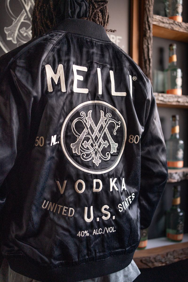 Meili Crew Jacket Black - Authentic Meili Vodka Merchandise