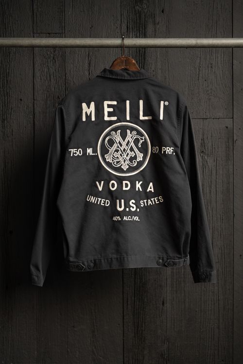 Meili Crew Jacket Black - Authentic Meili Vodka Merchandise