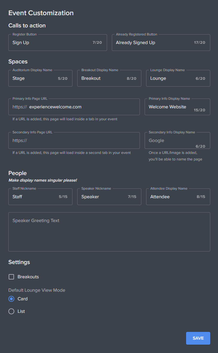 Event Dashboard Guide