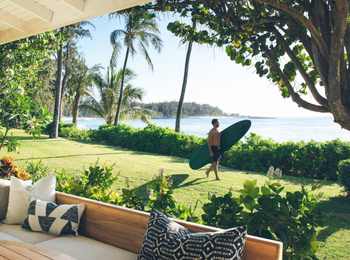 Hawaiian Island Huts On The Ocean
