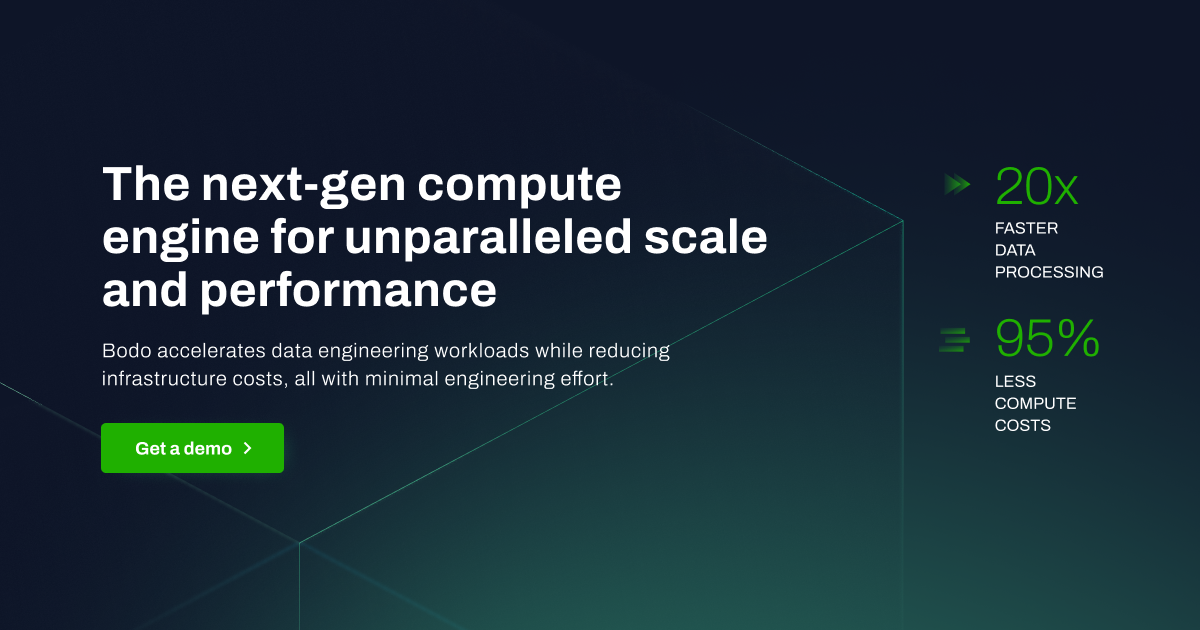 Bodo | Extremely efficient data processing in SQL and Python