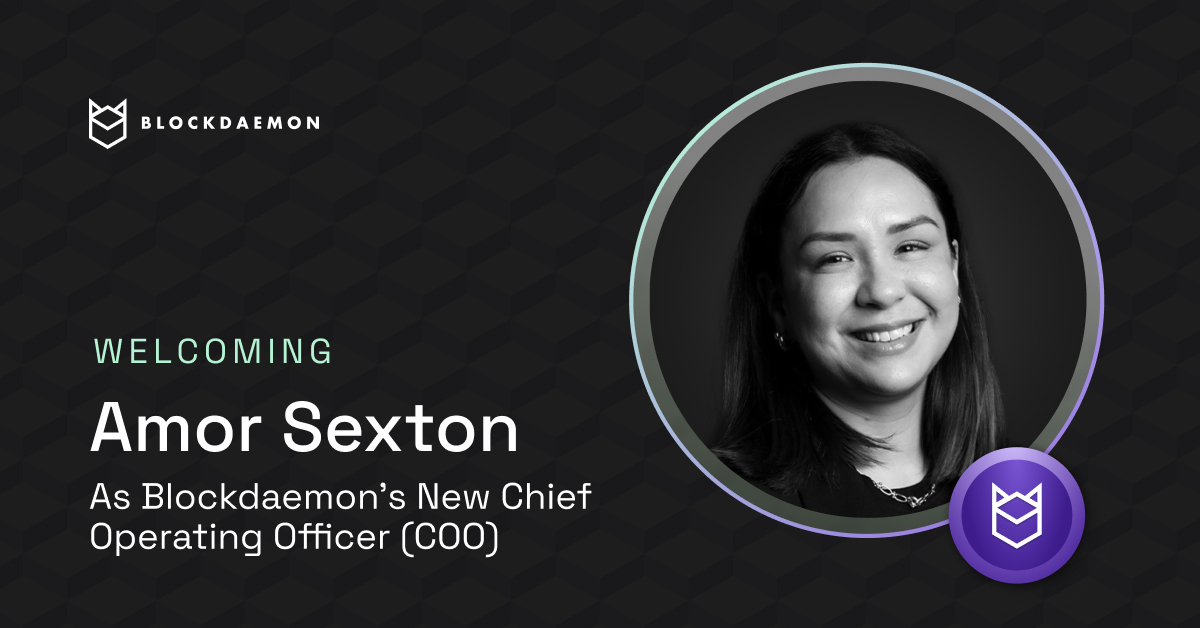 Announcing Amor Sexton as Blockdaemon’s Chief Operating Officer (COO)
