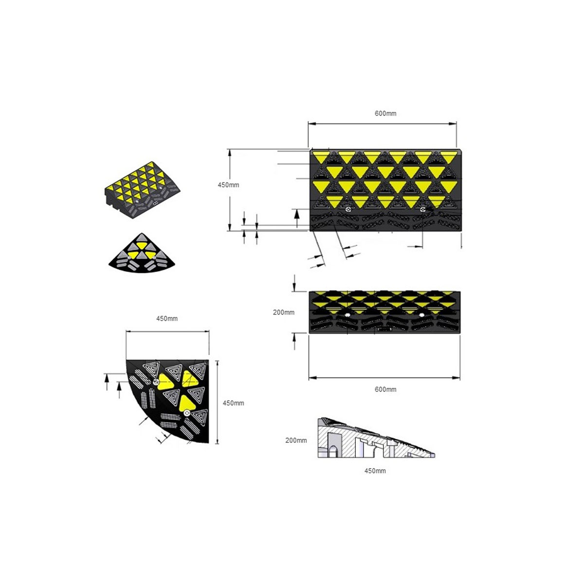 Rubber Kerb Ramp 200mm | Heavy Duty – Northpac Australia