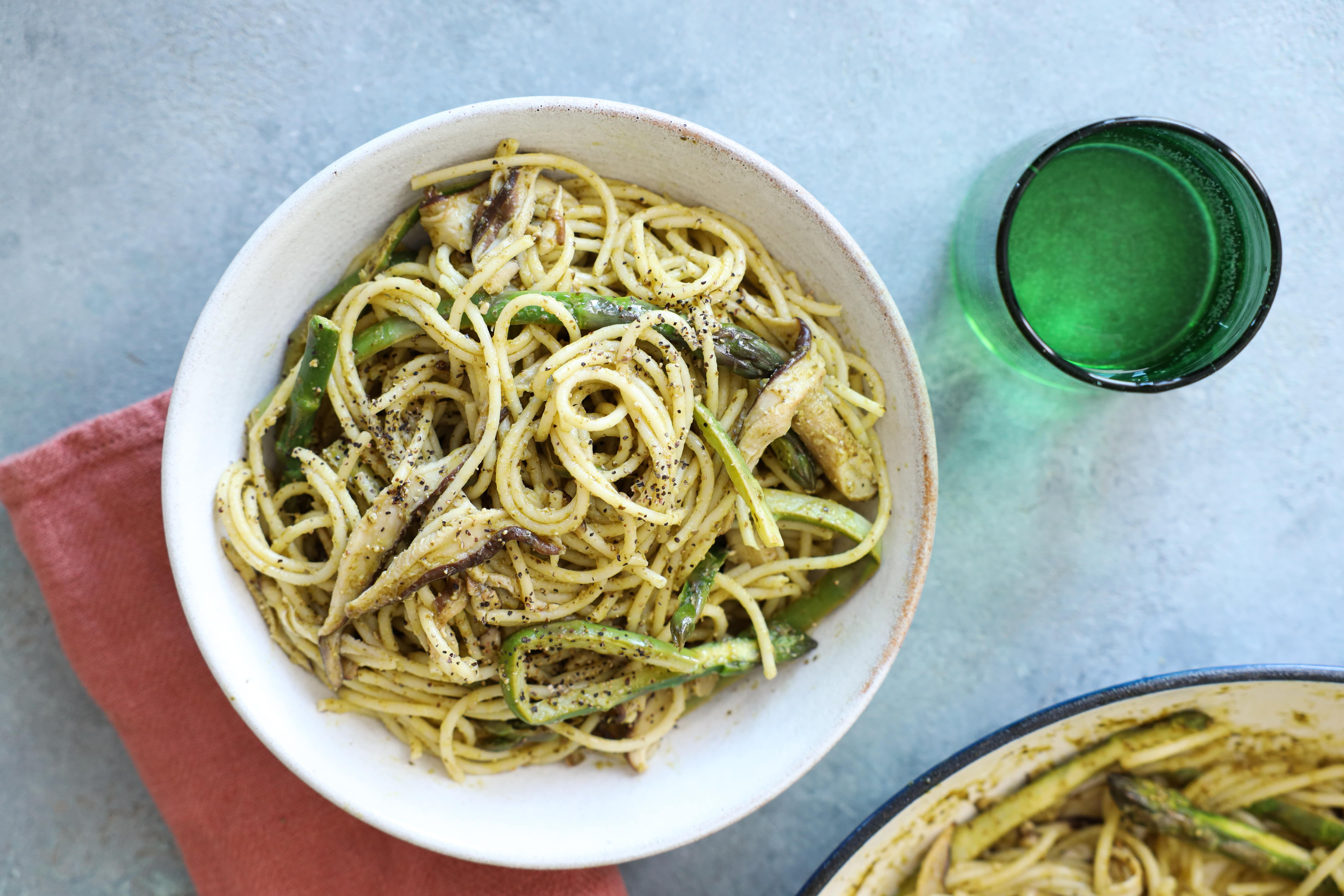 Super Fine Shiitake Pesto Spaghetti | BOSH!