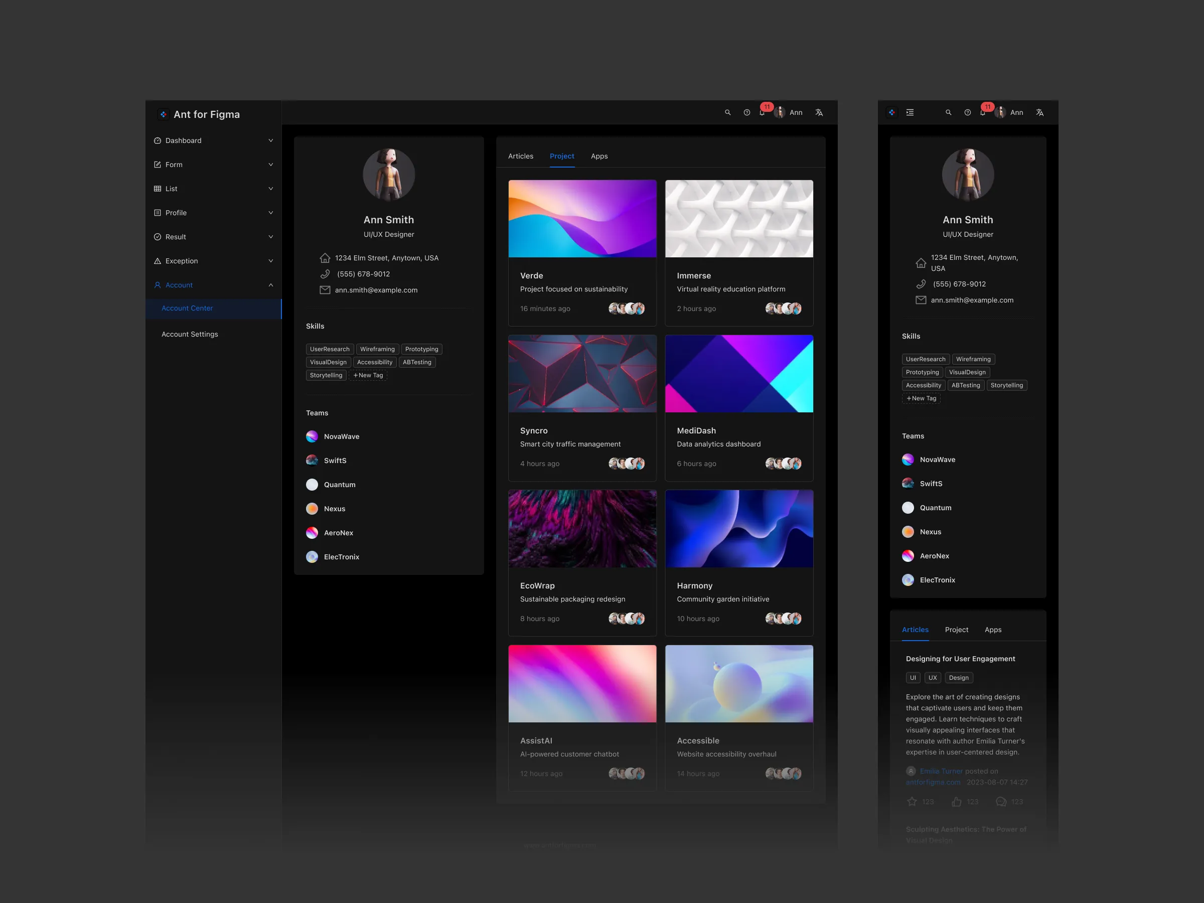 Pro Template | Ant Design System for Figma