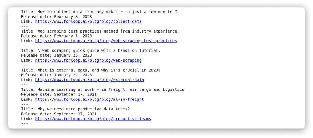 Beautiful Soup introduction: A web scraping tools in practice : : Forloop