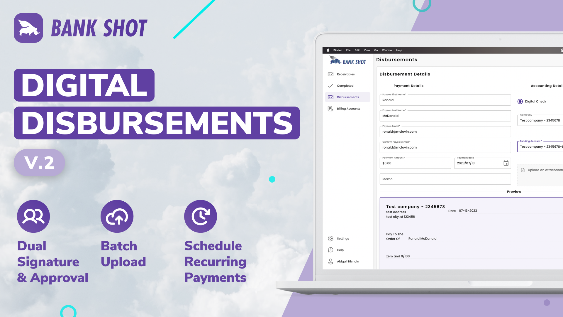 New & Improved Digital Disbursements Solutions
