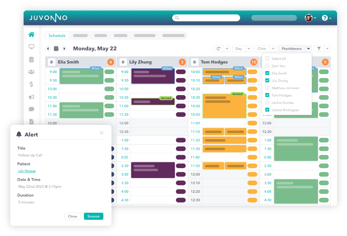 Juvonno Clinic Software | Appointment Scheduling & Reminders