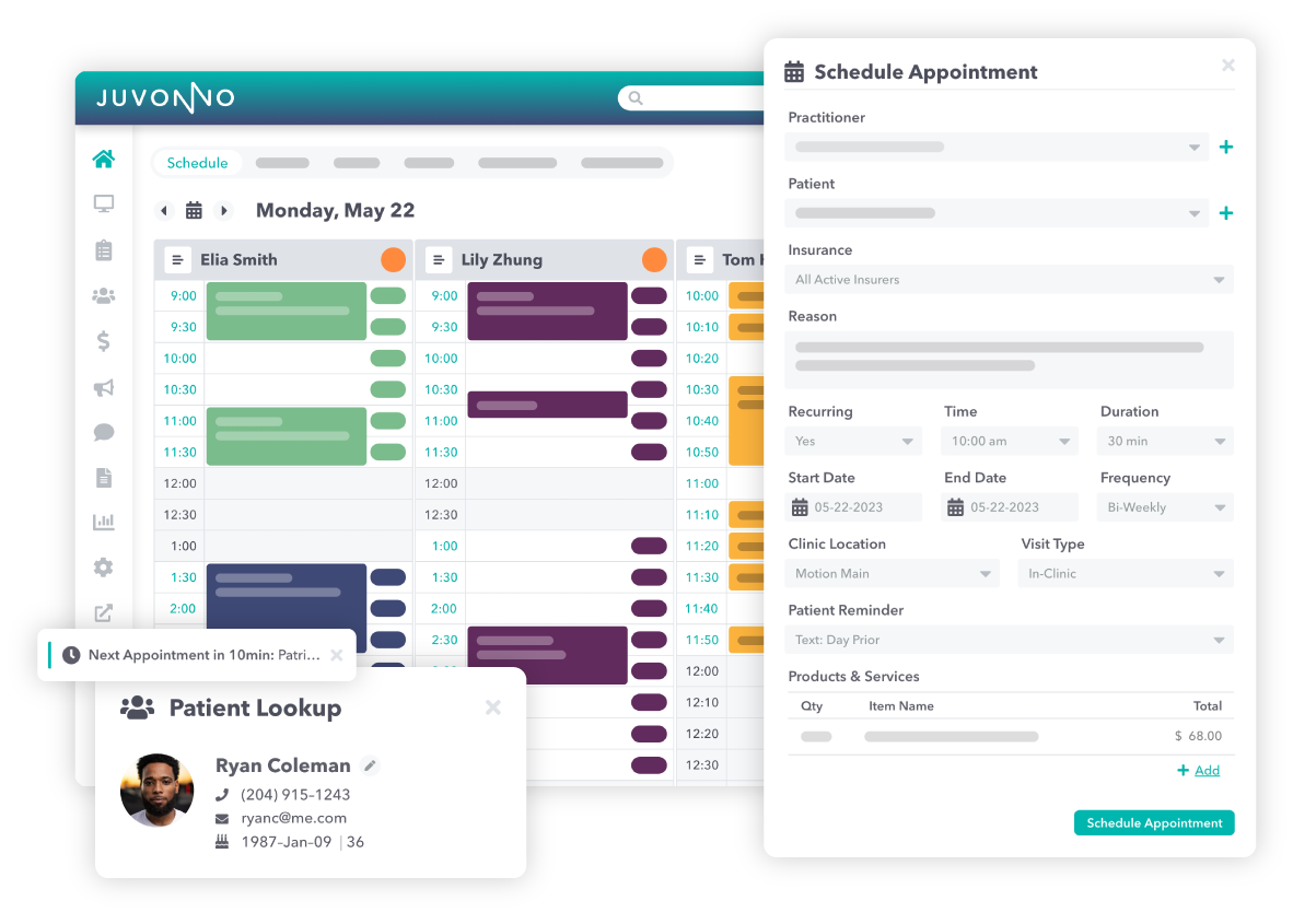 Juvonno Clinic Software | Appointment Scheduling & Reminders