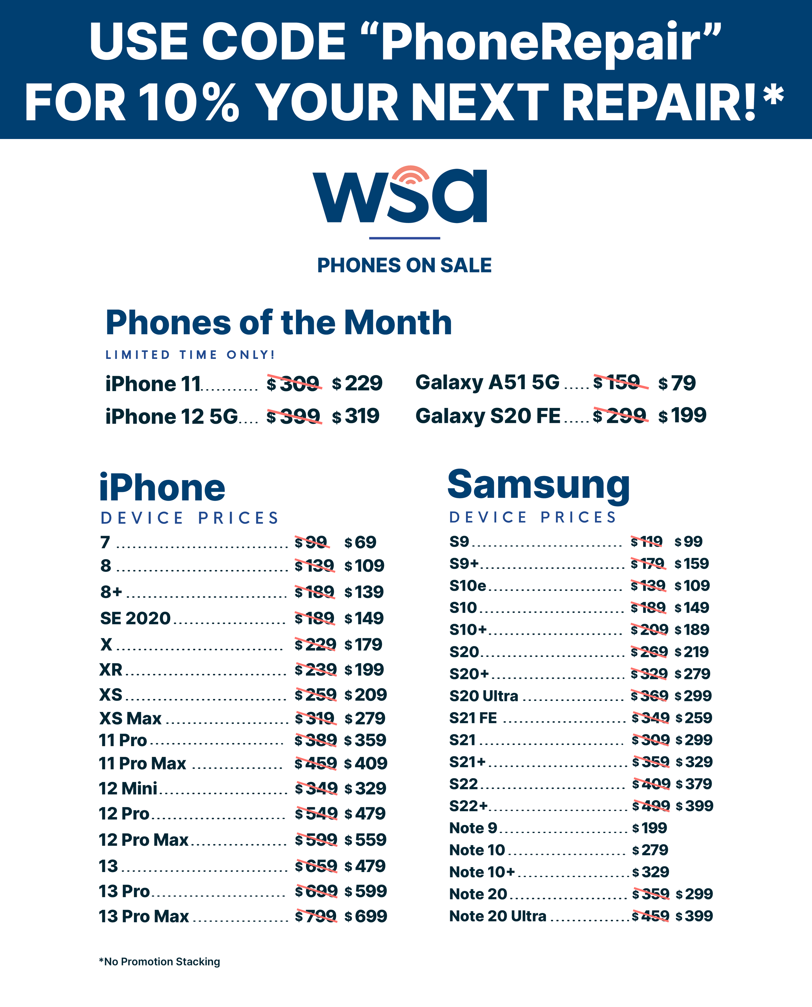 WSA Home | Cell Phone Repair, Used Phones, & Cheap Phone Plans