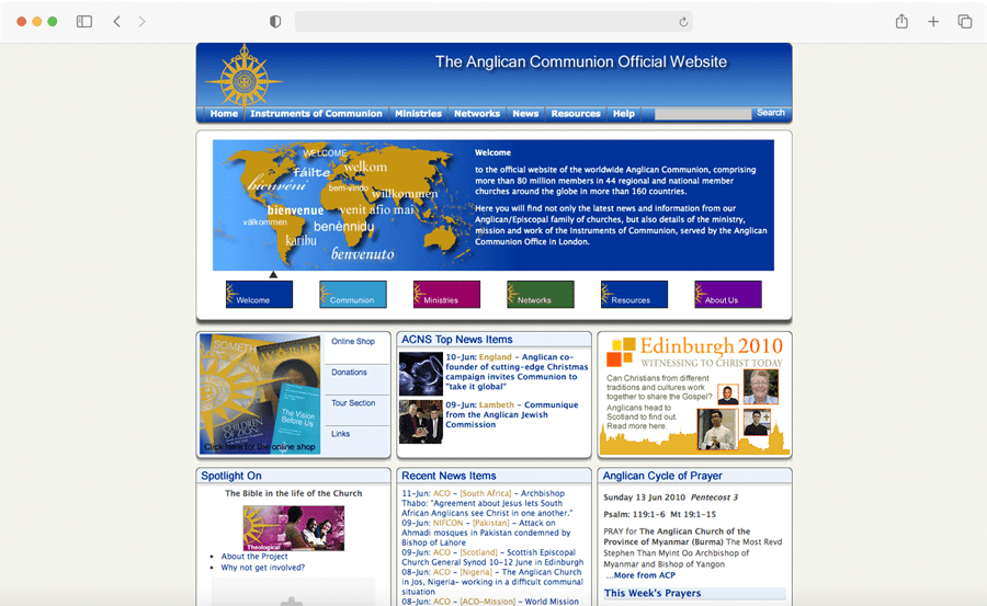 Anglican Communion: Identity, Brand Guidelines and Website UX
