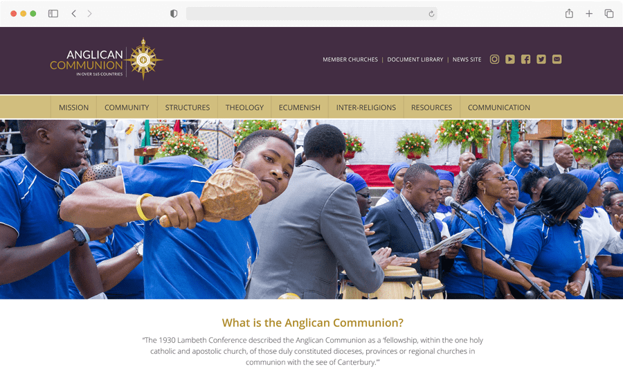 Anglican Communion: Identity, Brand Guidelines and Website UX